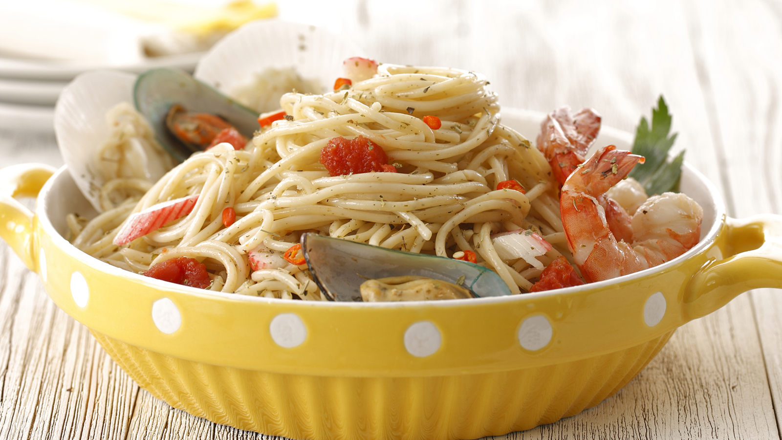 El Real Healthy Spaghetti With Mix Seafoods